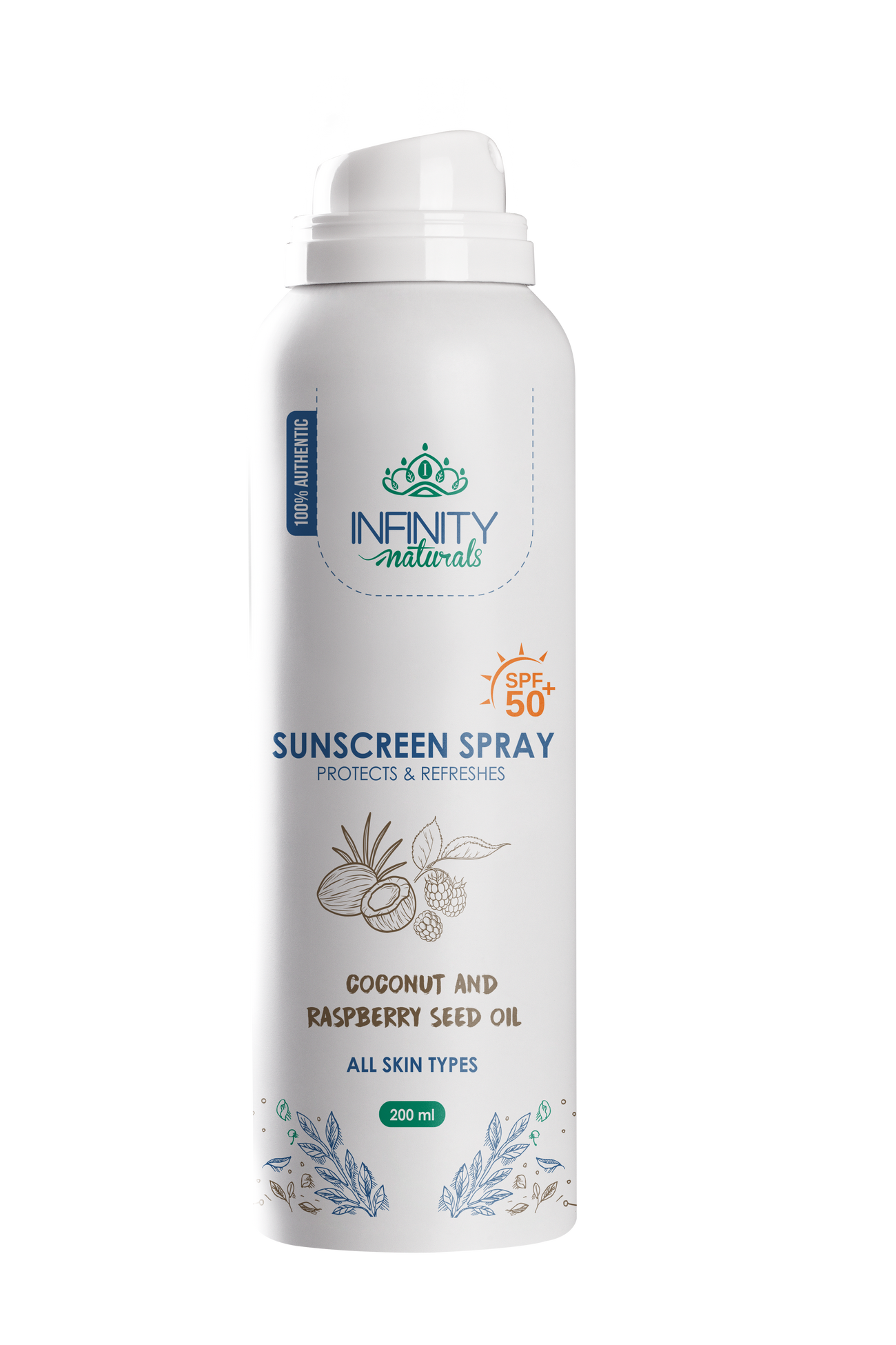 Infinity Naturals Sunscreen Spray - SPF50+ for all skin Types ...