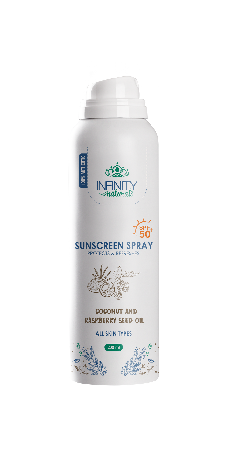 Infinity Naturals Sunscreen Spray - SPF50+ for all skin Types ...